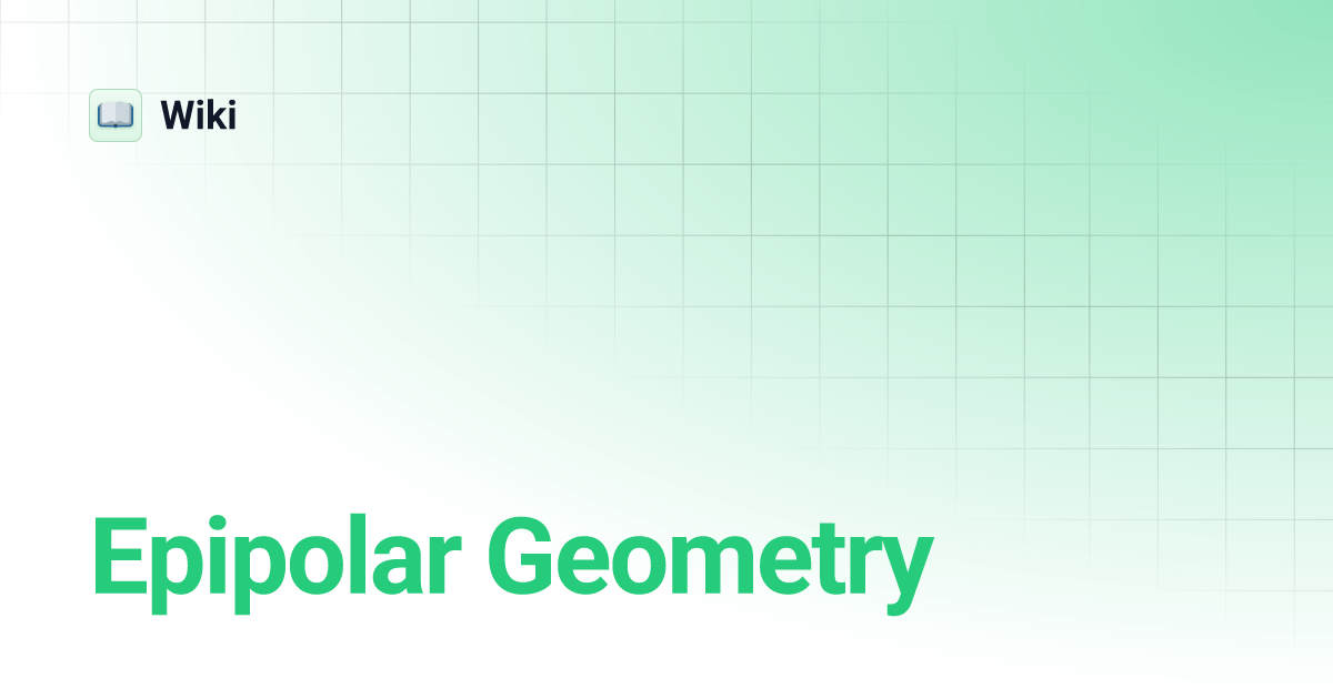 Epipolar Geometry | Wiki